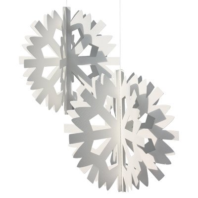 Scandinavian Snowflake, 2 stk. hvid - Jul - Livingly Paper Craft and ...